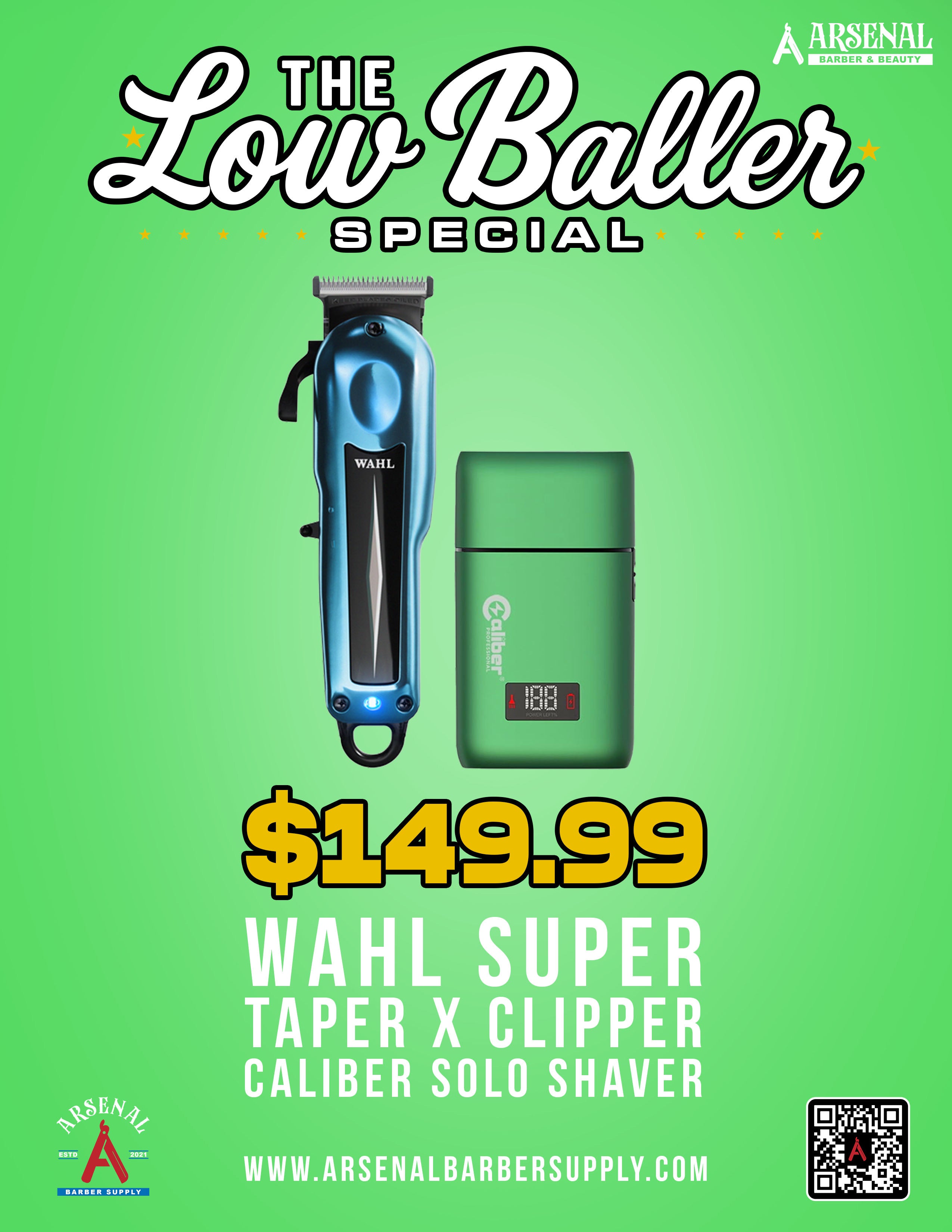 LOW BALLER SPECIAL- Wahl Super Taper X Clipper + Caliber Solo Shaver ...