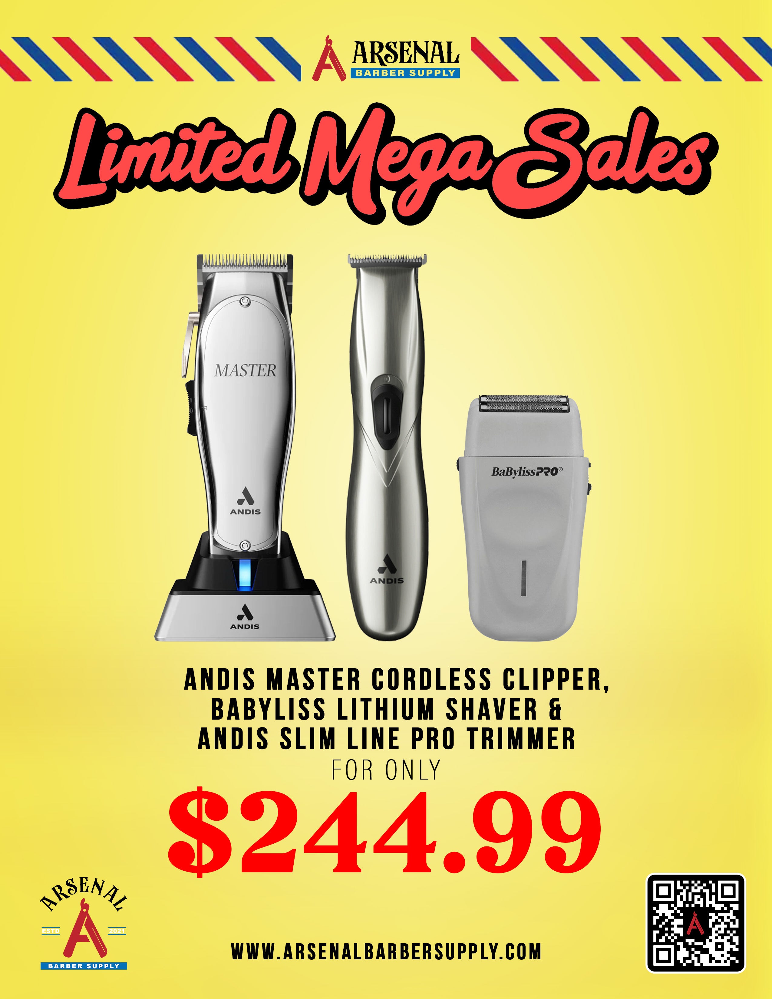 LIMITED MEGA SALE! Andis Master Cordless + Andis Slimline Pro Trimmer ...