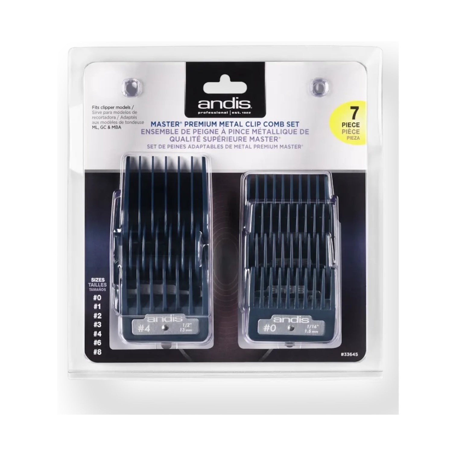 Andis Master Premium Metal Clipper Guards set – Arsenal Barber Supply
